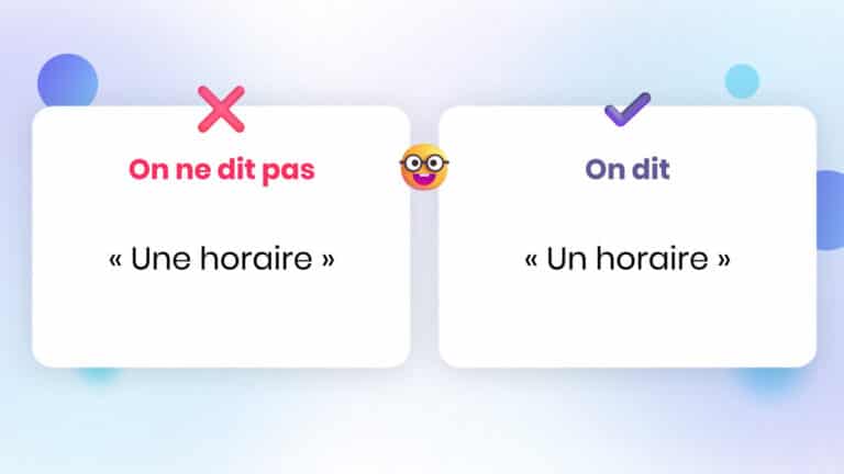 « Un horaire » ou « Une horaire » : réponse simple et explication